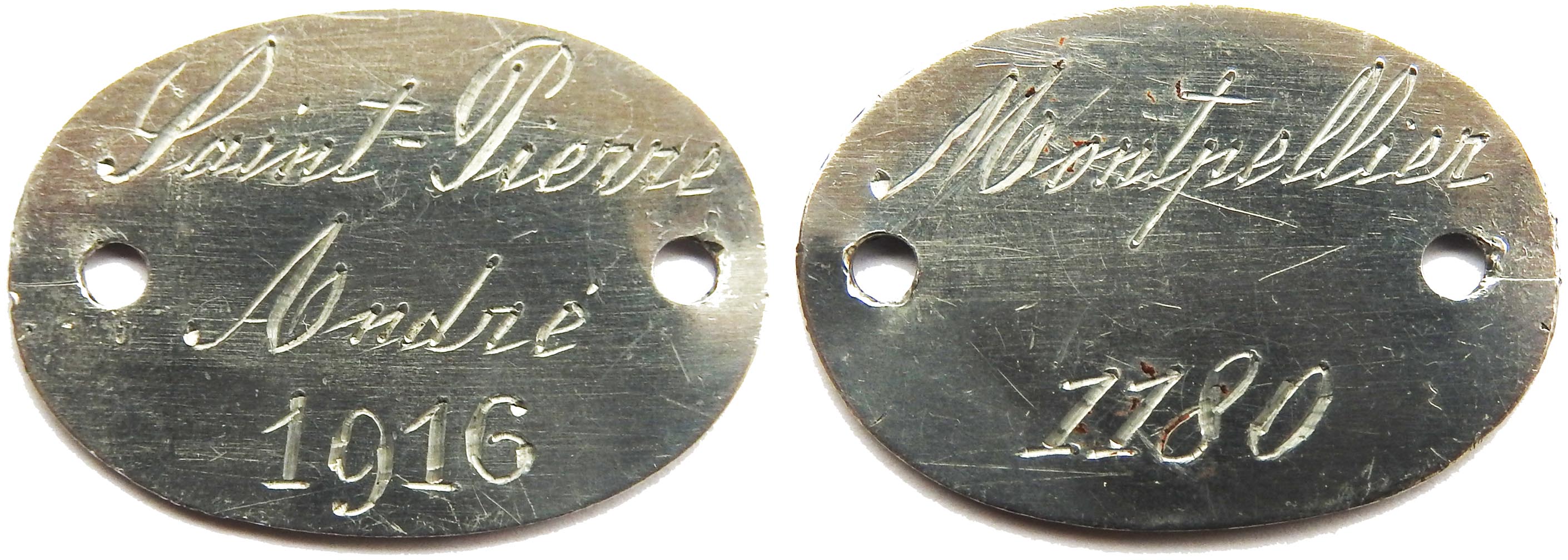 Plaque militaire du soldat André Saint-Pierre (1916) – denez.com